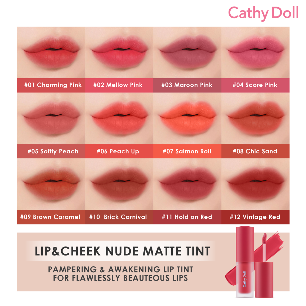 Cathy Doll Lip & Cheek Nude Matte Tint - Karmarts Malaysia